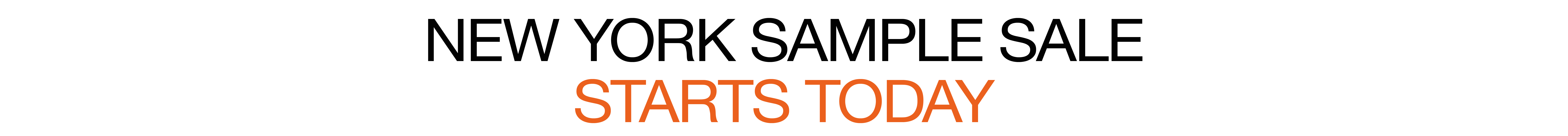 NY sample sale starts tomorrow