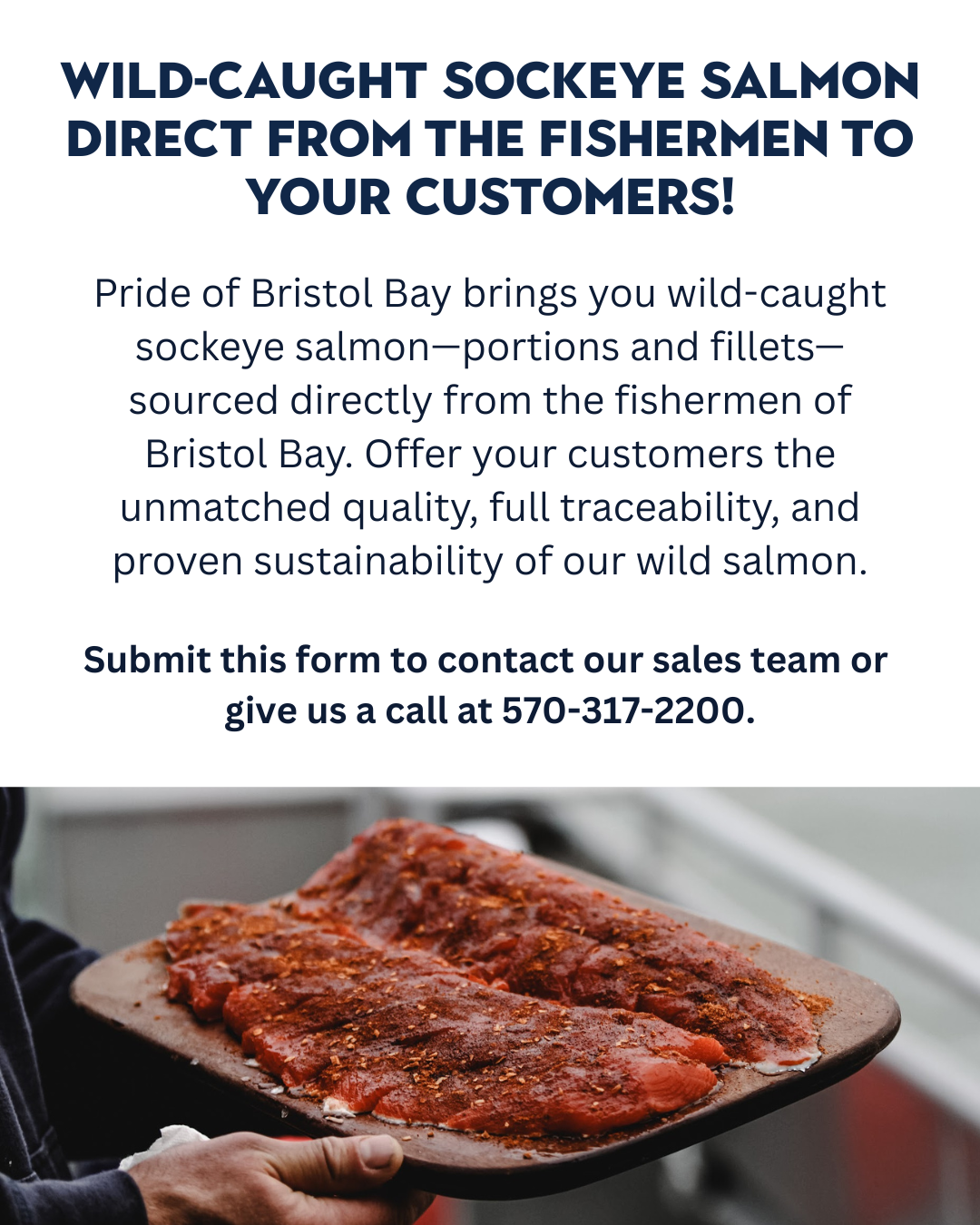 Wild caught sockeye salmon direct from the fishermen to your customers