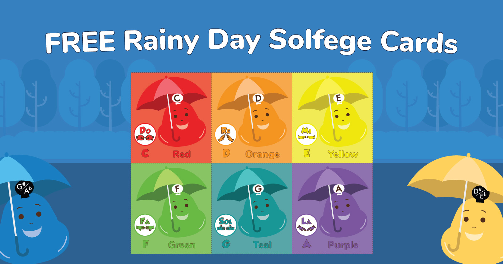 Free Rainy Day Solfege Cards