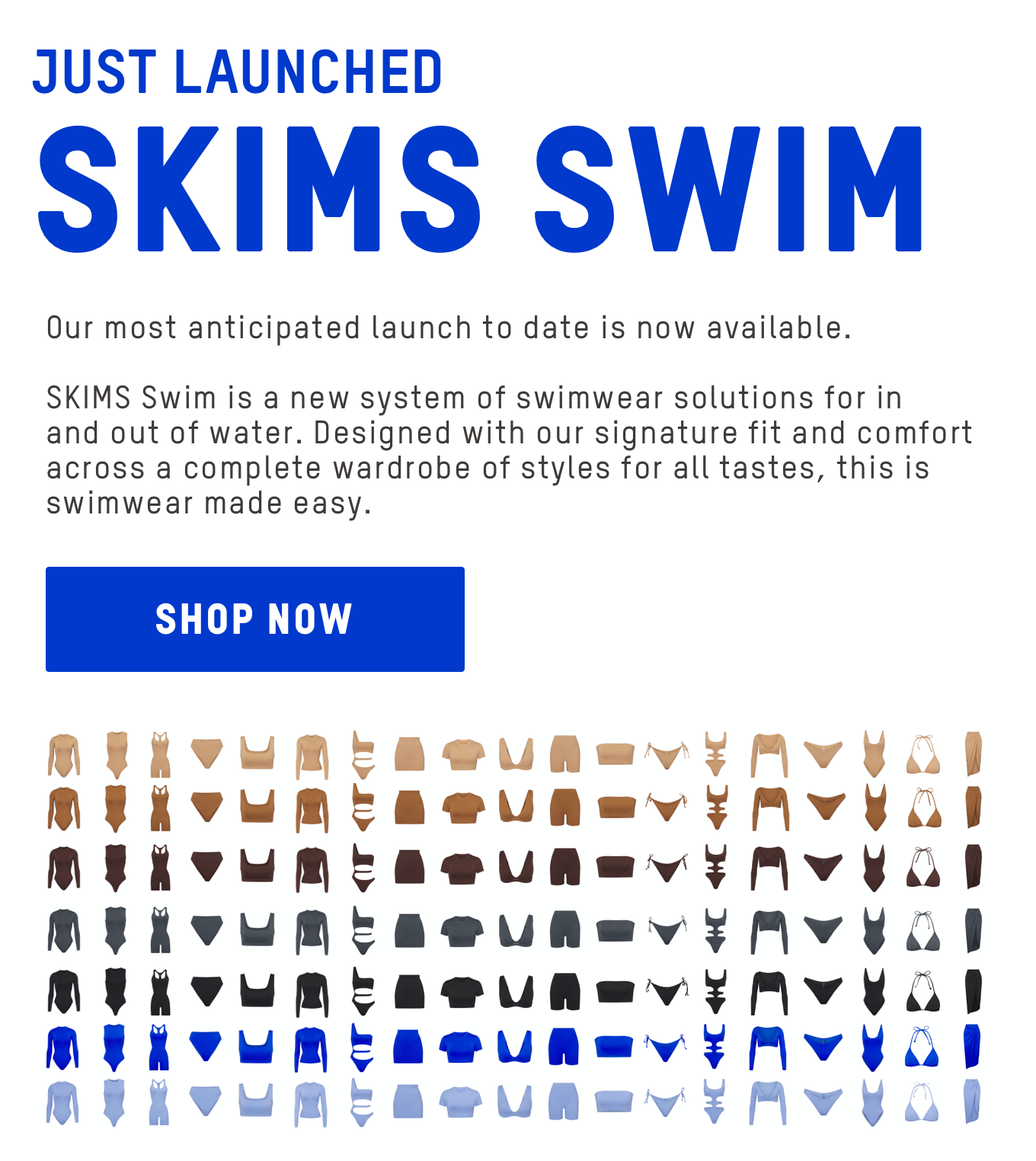 Just Launched: SKIMS Swim - SKIMS Email Archive
