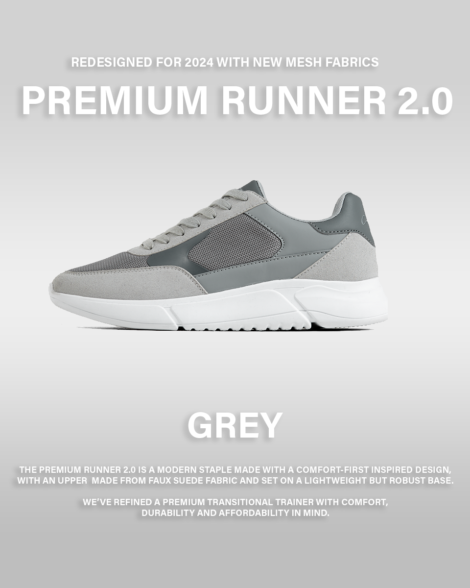 New Mesh Premium Runner 2.0 in Grey - Closure London