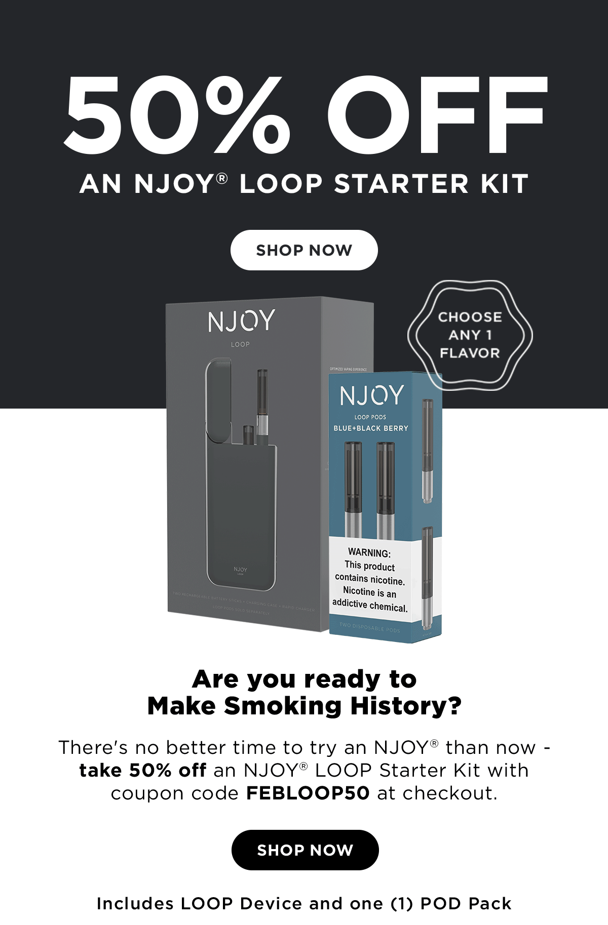 njoy.com: Take 50% off a LOOP Starter Kit | Milled