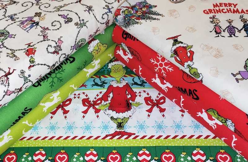 These Grinch fabrics and kits are some of our bestsellers! This holiday ...