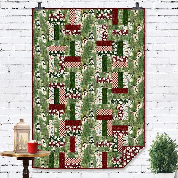 Red Winter Garden Quilt Kit