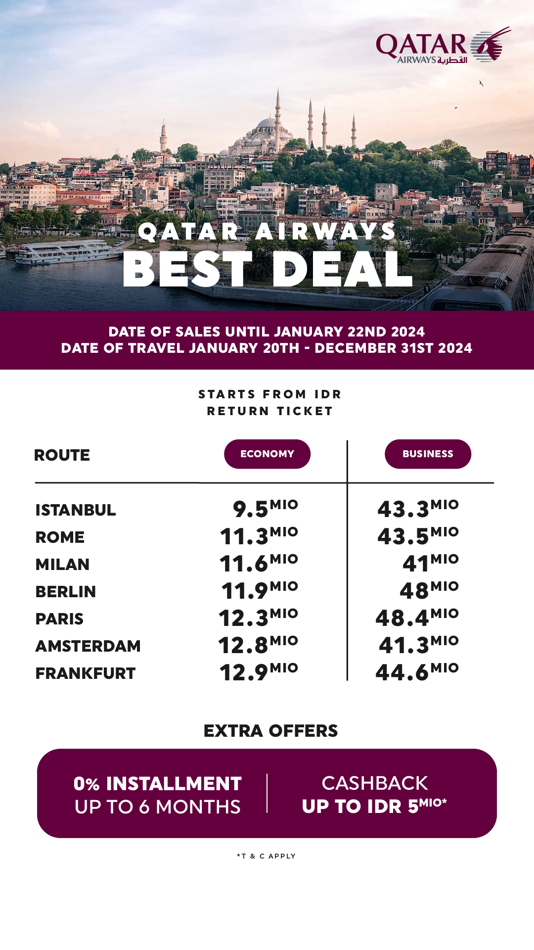 QATAR AIRWAYS BEST DEAL | Golden Rama Tours and Travel