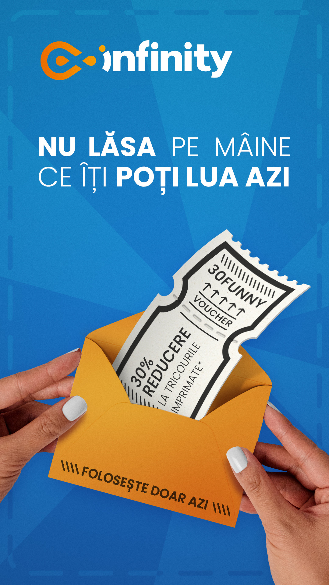 infinity: ⏱️ Voucher pentru tricourile imprimate, valabil doar astăzi ...