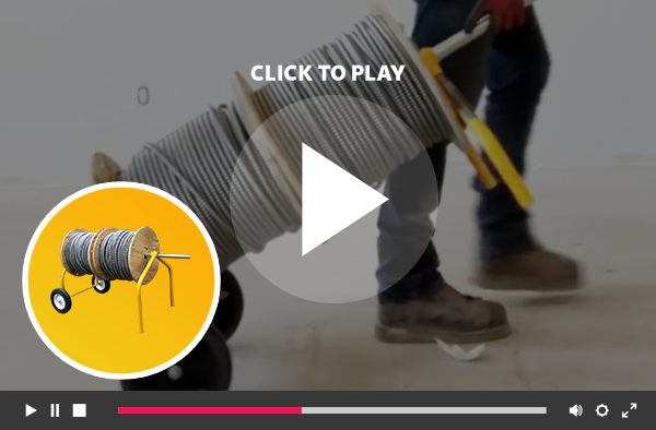 Wire dispensers on wheels