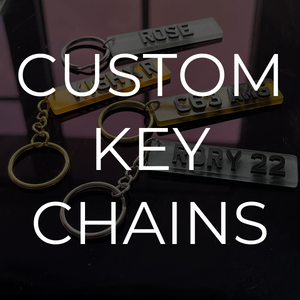 Custom Number Plate Key Chains