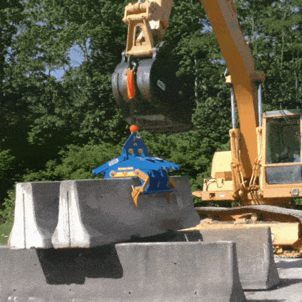 Bin Block Lifter Photos and Videos of the attachment on the job site