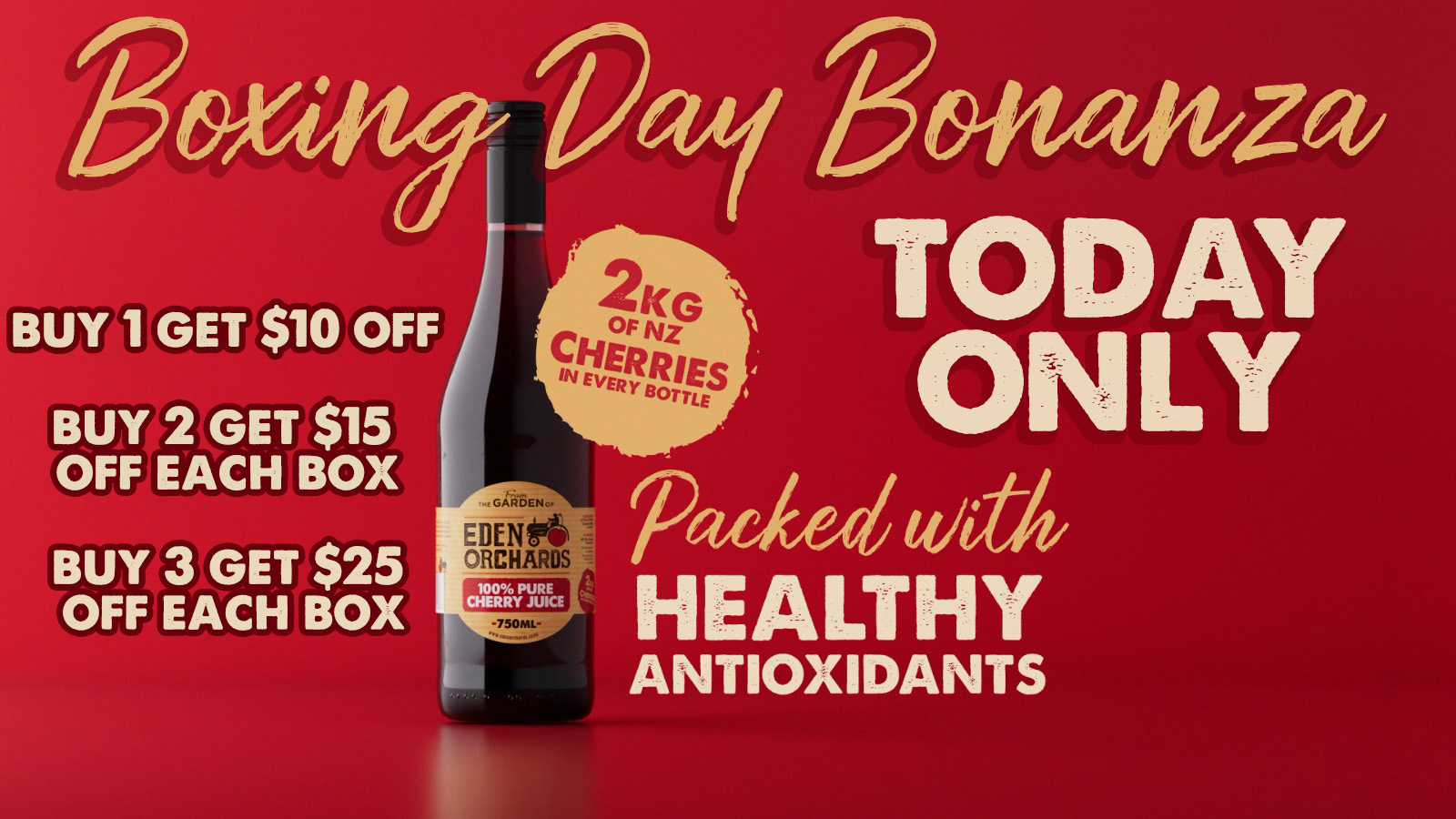 🍒 Ends Midnight! BOXING DAY BONANZA - Eden Orchards