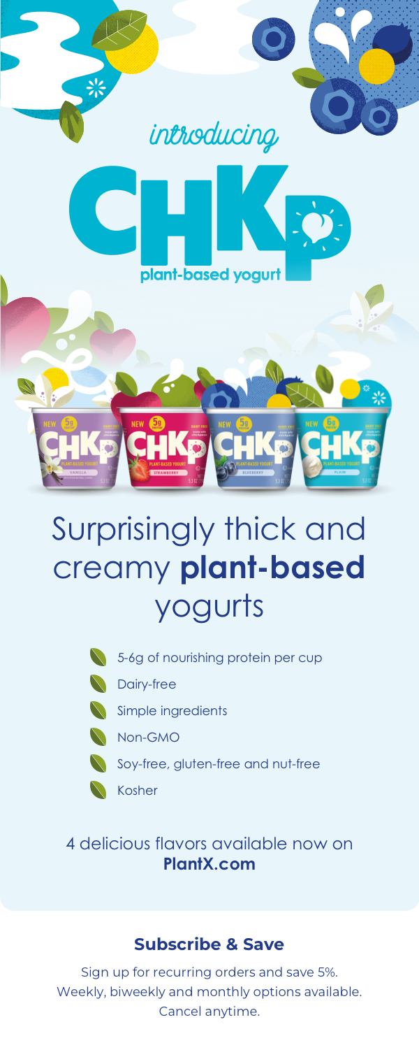 PlantX: NEW PRODUCT ALERT 🚨: Introducing CHKP plant-based Yogurt | Milled
