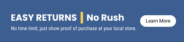 Easy Returns, No Rush. No time limit, just show proof of purchase at ...