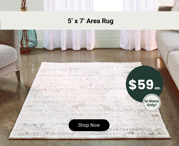 5'x7' area rug $59 ea.