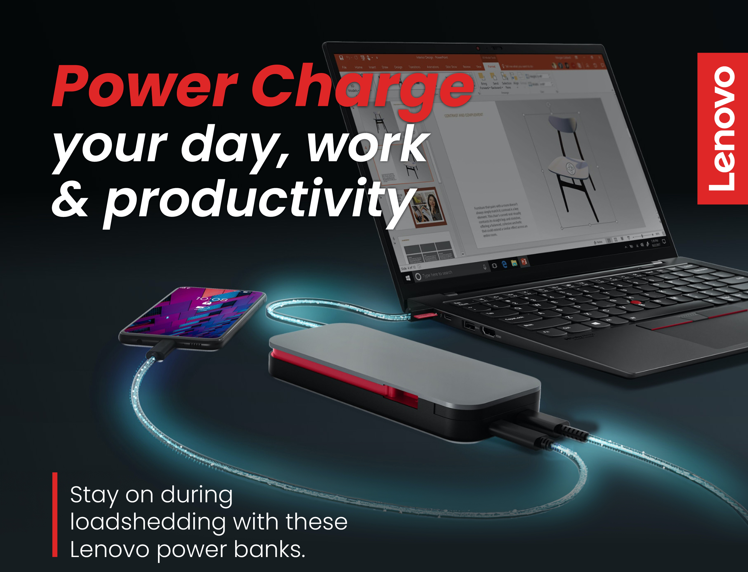 LENOVO GO WIRELESS MOBILE POWER BANK 10000 MAH