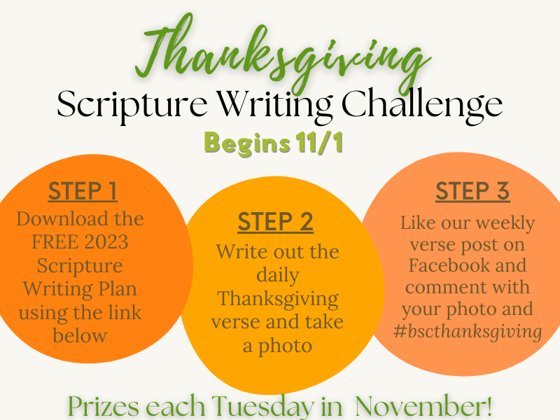 Thanksgiving Scripture Writing Challenge – Bible Study Collective