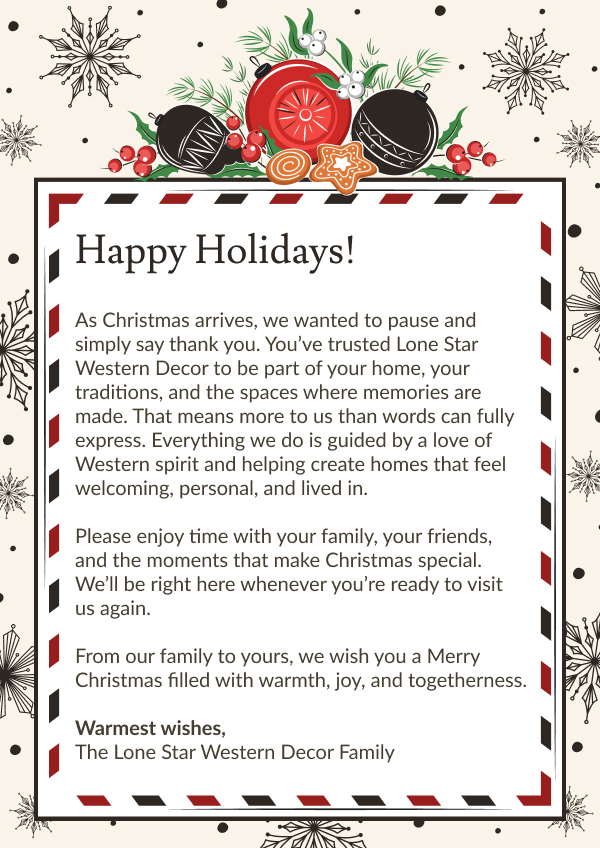 Beginners Yoga House: Happy Holidays From Lone Star Western Decor ️