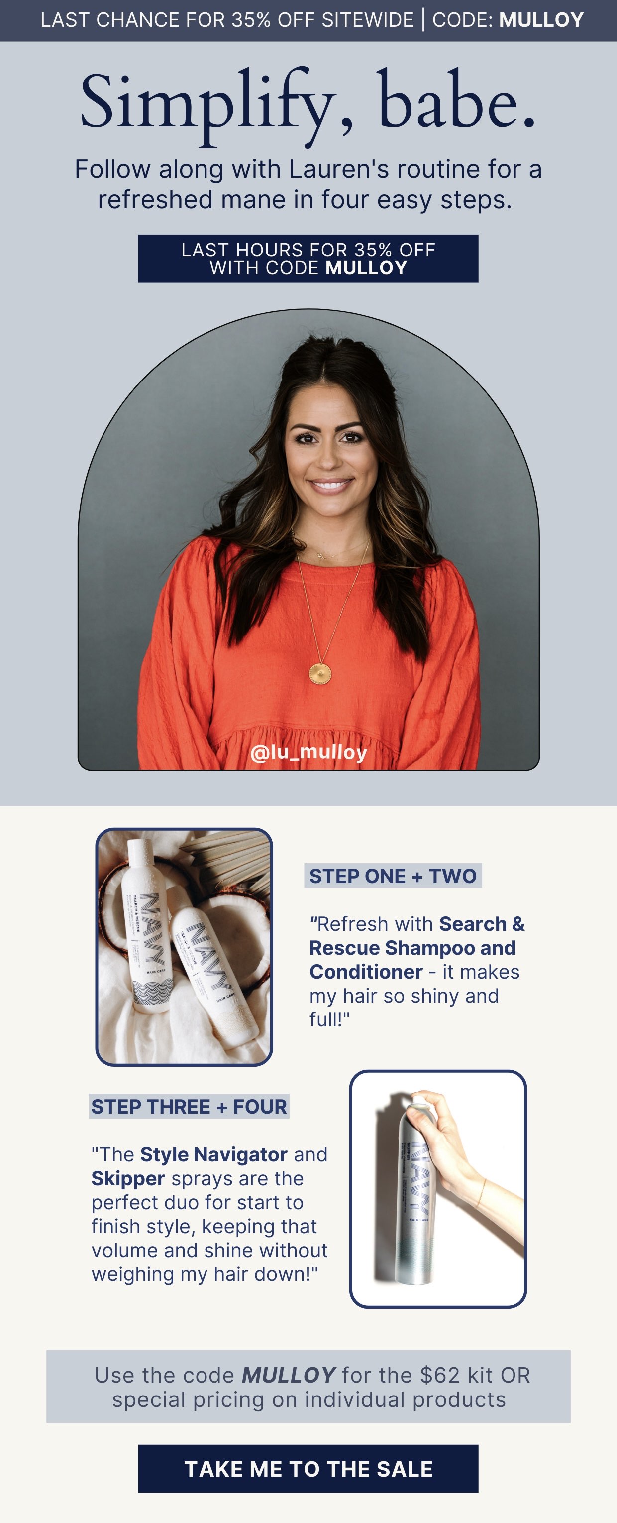 4 steps to rock your hair routine - NAVY Hair Care