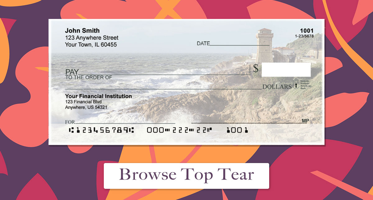 Image of top tear personal checks