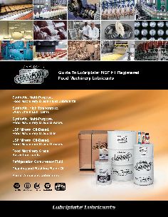 Lubricants ensure the safety of food products in the event of ...