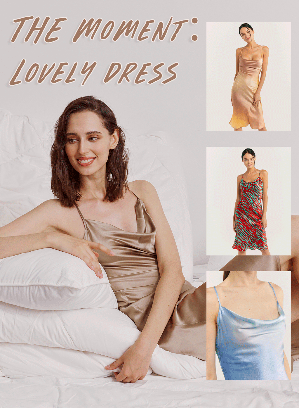 Silk Satin Slip Midi Dress Nap Loungewear