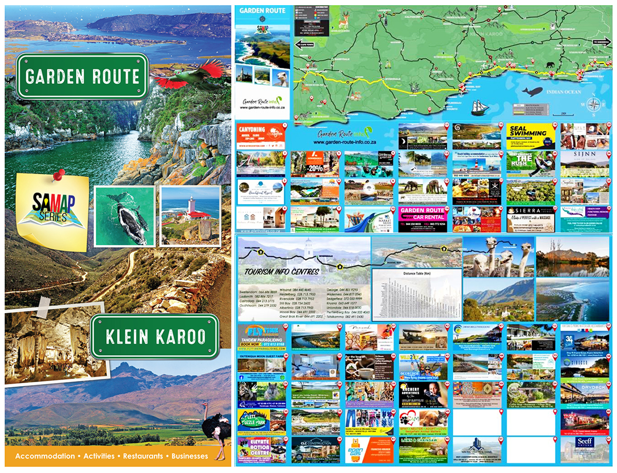 Garden Route & Klein Karoo Tourist Map - Businesses in South Africa