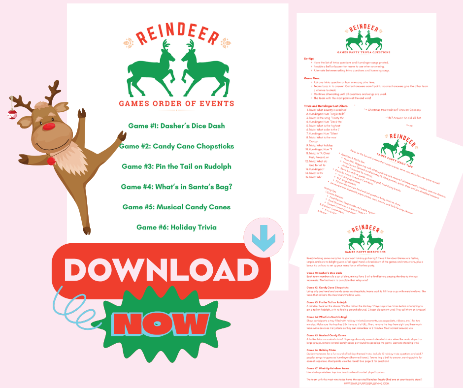 Reindeer Games: How to Host a Fun Holiday Party | Simple Purposeful Living
