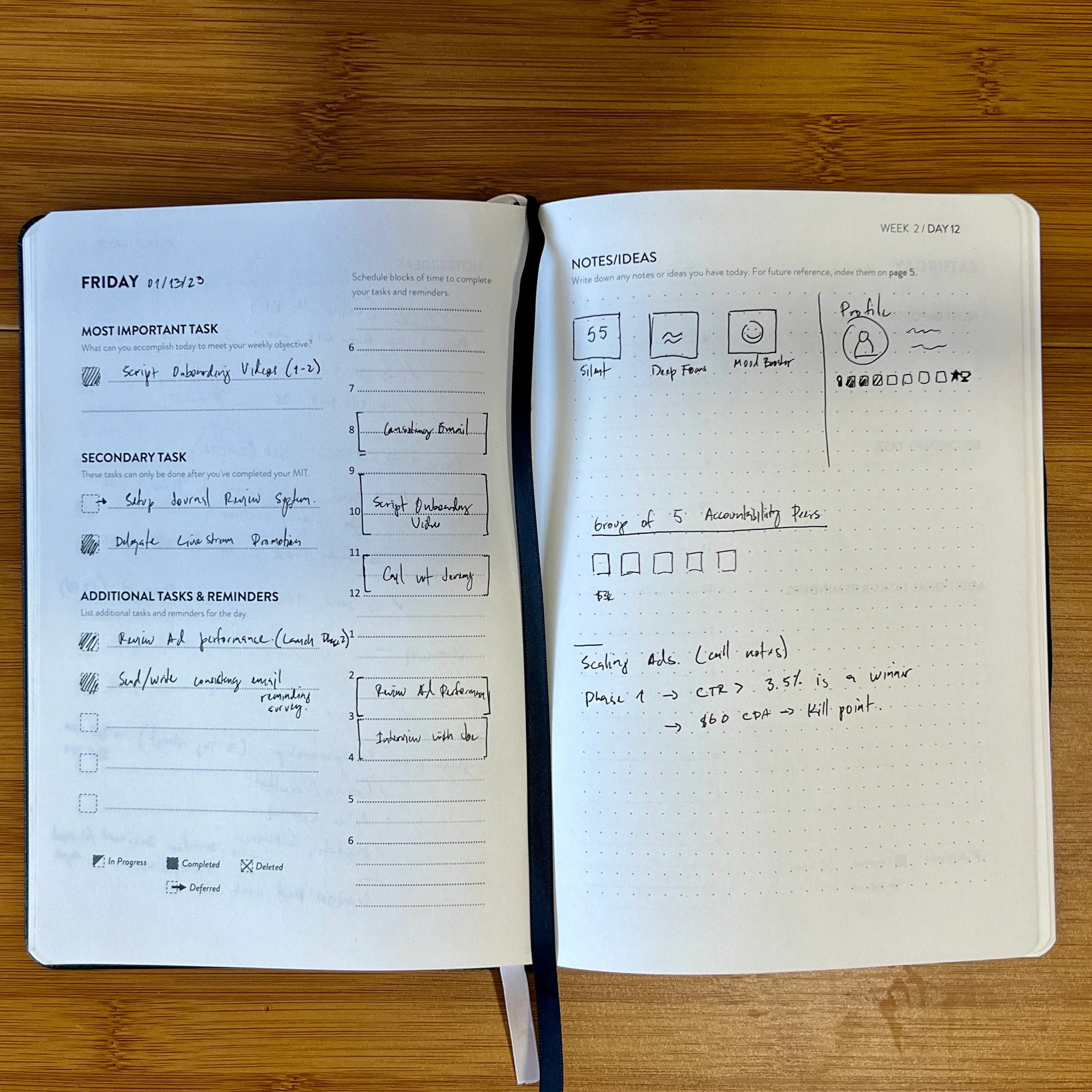 Revealed: My 5-min planning routine – Finisher Secrets