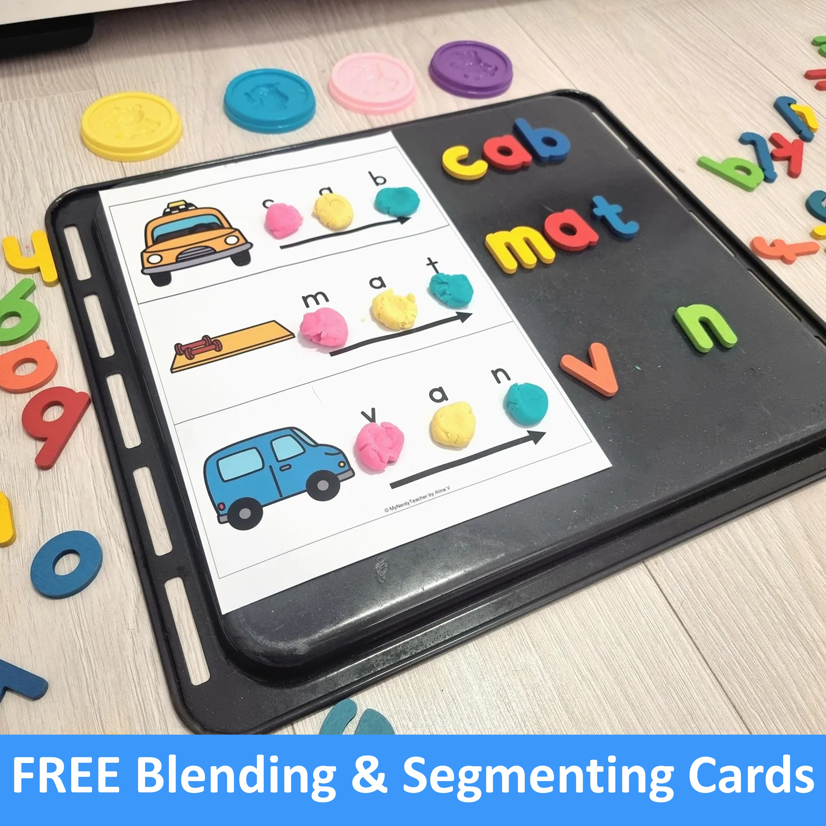 Free CVC Blending and Segmenting Cards – My Nerdy Teacher
