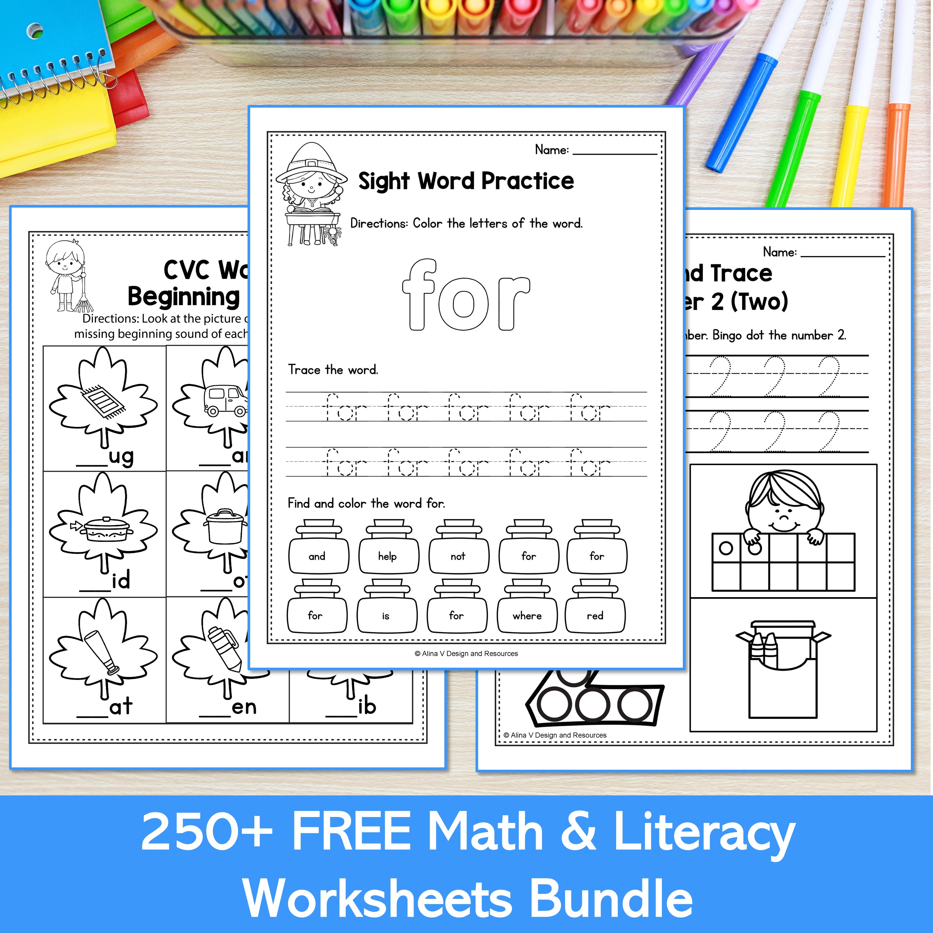 250+ Free Math and Literacy Worksheets – My Nerdy Teacher