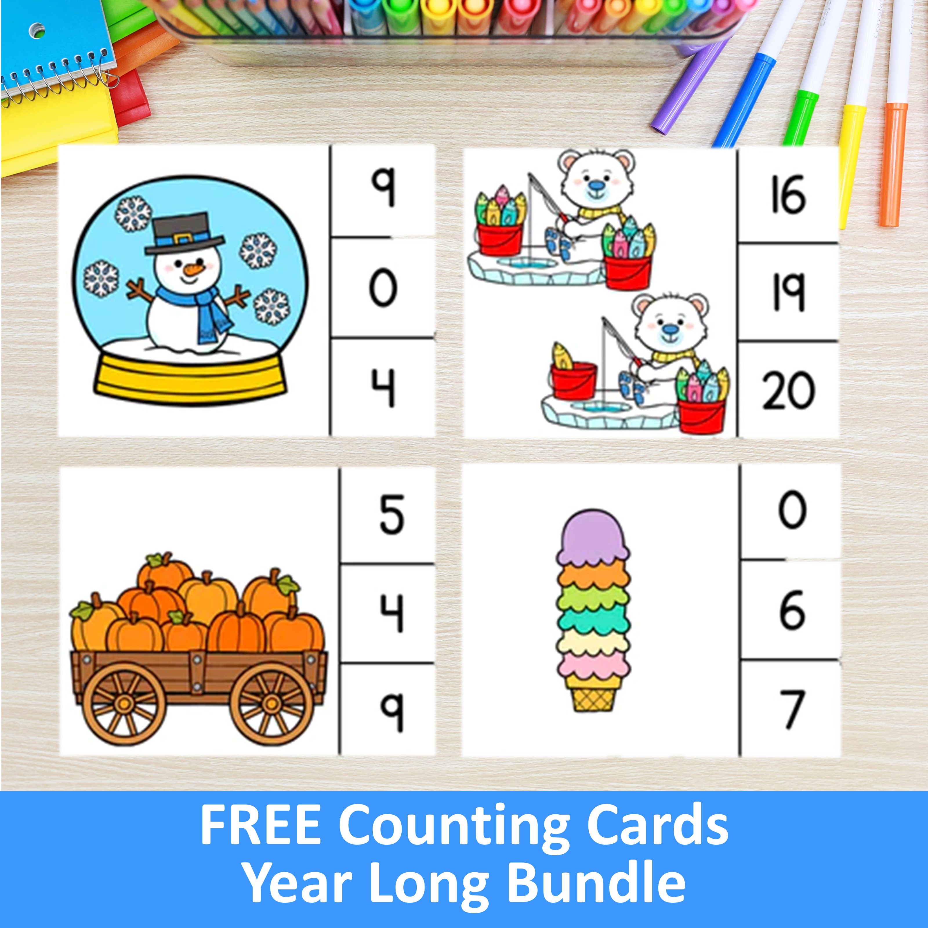 Free Counting Cards – My Nerdy Teacher
