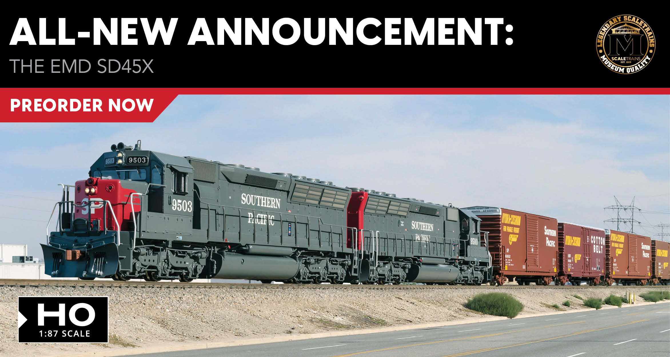 Preorder the all-new Museum Quality HO Scale EMD SD45X at ScaleTrains.com