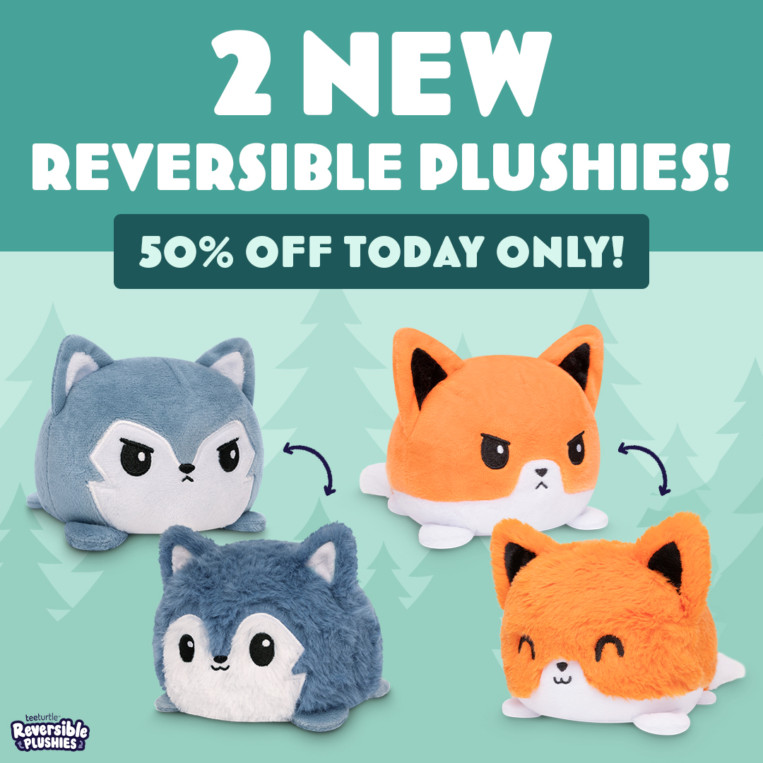 TeeTurtle: 2 NEW fuzzy reversible plushies! | Milled